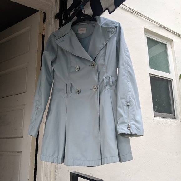 Laundry By Shelli Segal | Jackets & Coats | Baby Blue Laundry Trench ...